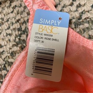 Simply Basic | Intimates & Sleepwear | Nwt Simply Basic Salmon Pink Bra ...